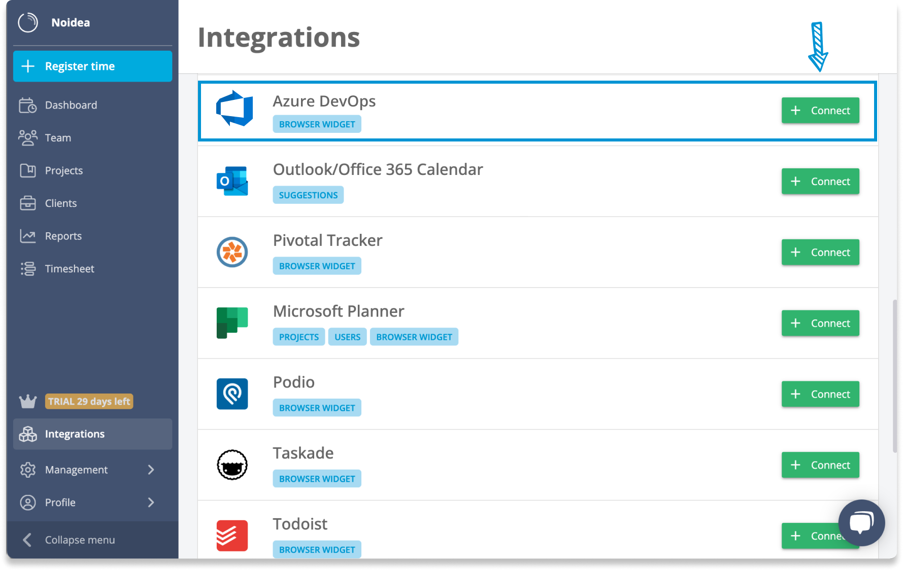 Time tracking for Azure DevOps by Timeneye